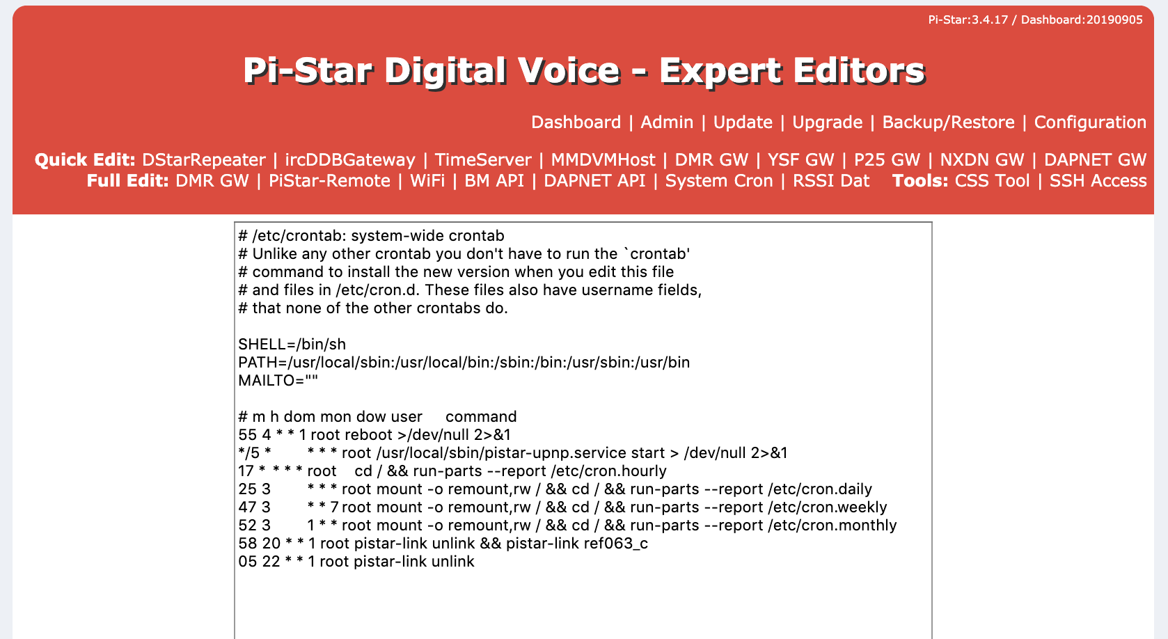 Scheduling Pi-Star Reboot – Tyler D Morris